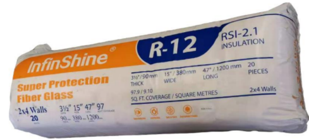 Infinshine R12 15-inch x 47-inch x 3.5-inch Insulation (97.9 sq.ft ...