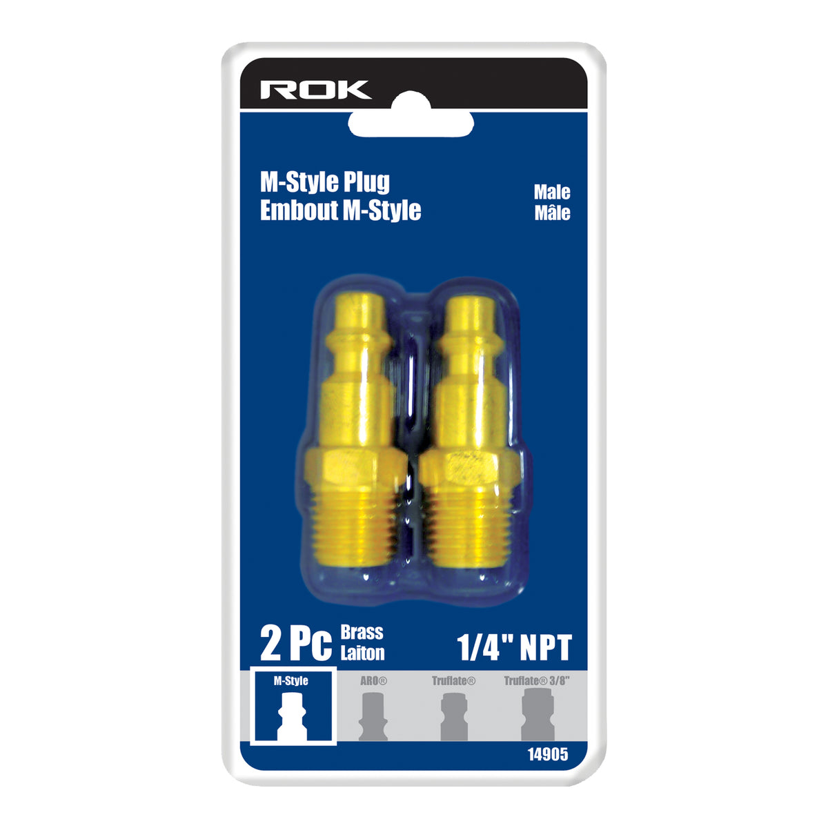 2 PC INDUSTRIAL M-STYLE PLUGS (Size Optional) | wetrans