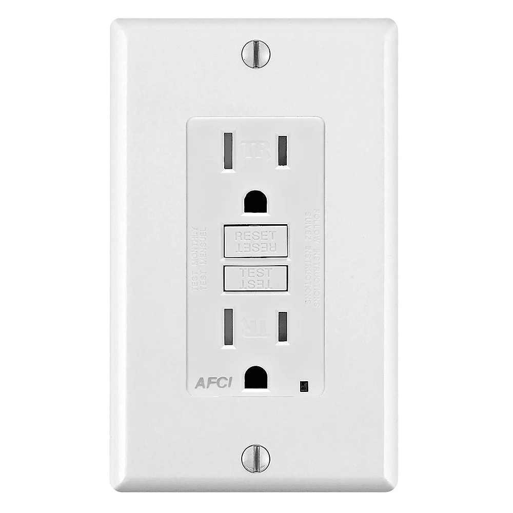 Leviton 15A AFCI Receptacle (Wallplate included) | wetrans