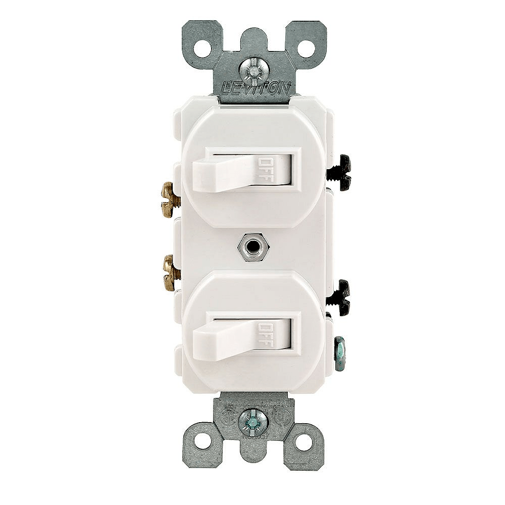 Leviton Combination Two Single Pole Toggle Switches | wetrans